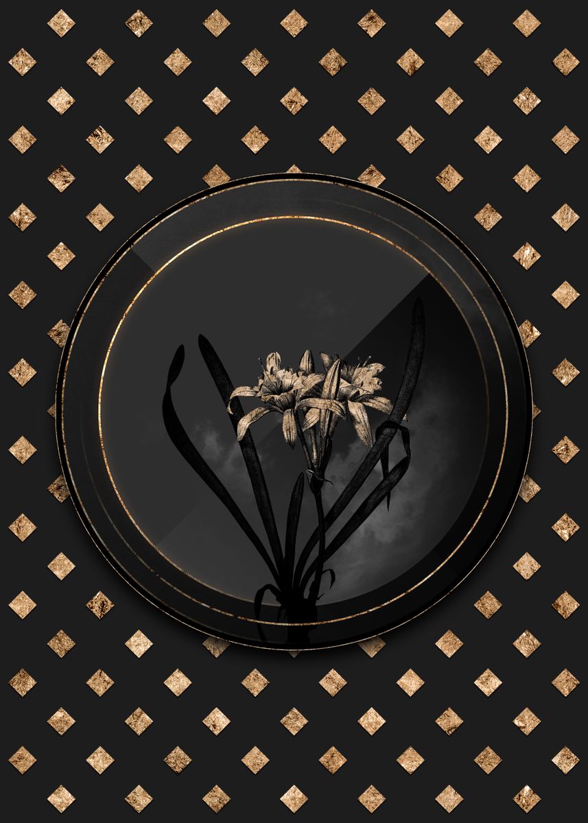 'Shadowy Gold Sea Daffodil' Poster, picture, metal print, paint by Holy ...