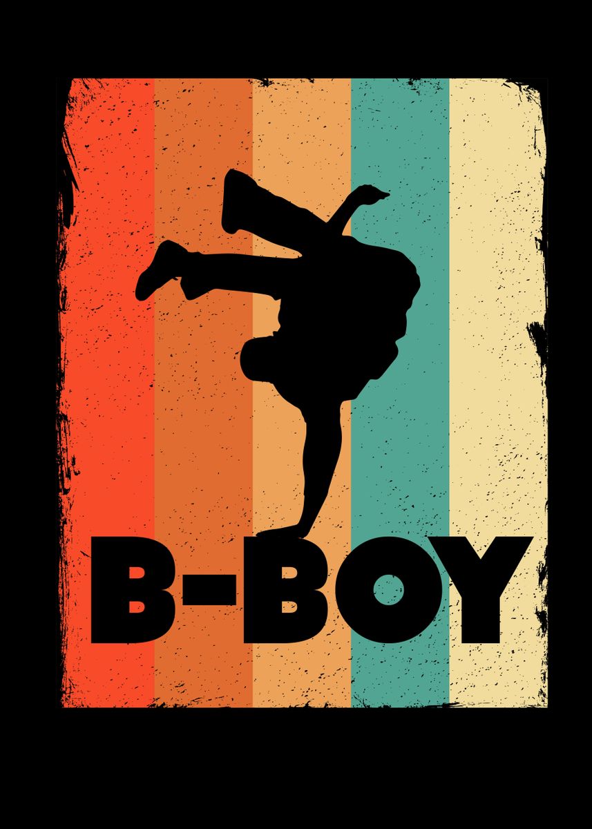 'Breakdance Kids' Poster, picture, metal print, paint by ZS C O M M E R ...