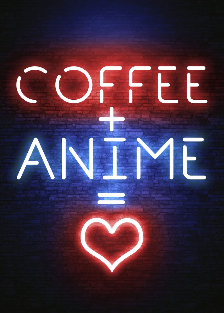 'coffee anime' Poster, picture, metal print, paint by SplashDesign ...