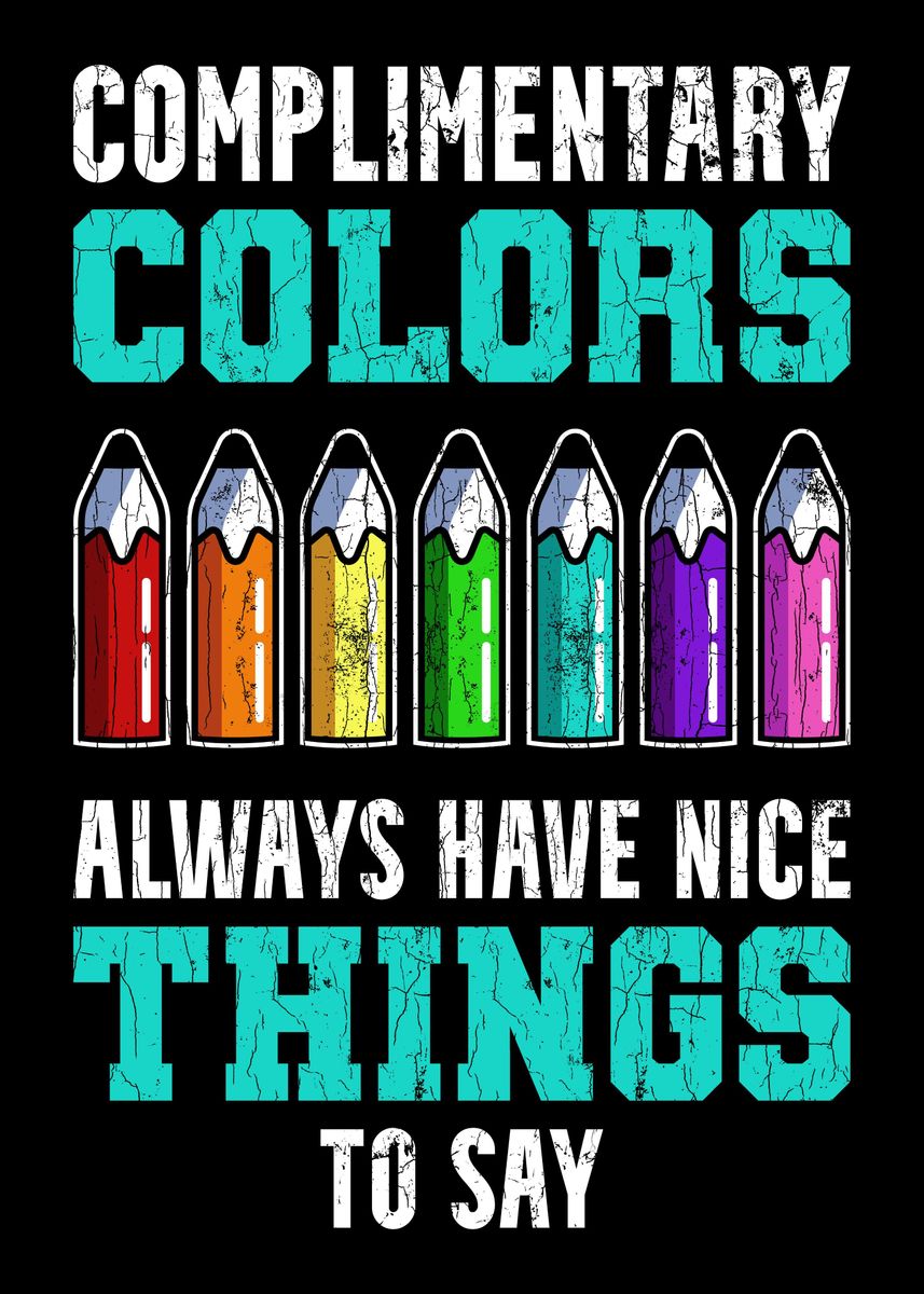 'Complementary Colors Art T' Poster, picture, metal print, paint by ...