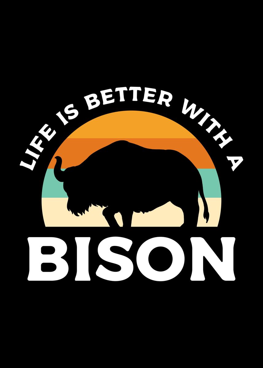 'Funny Bison' Poster by FunnyGifts | Displate
