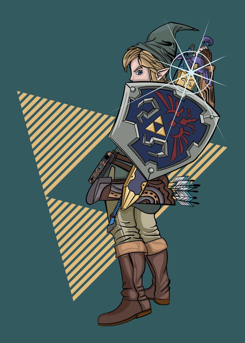 'The Legend of Zelda Link ' Poster, picture, metal print, paint by ...