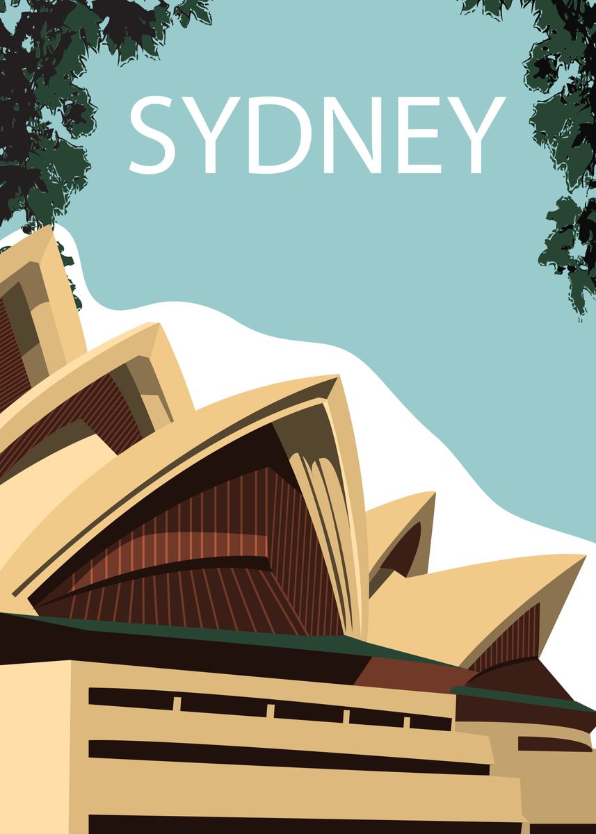 'Sydney' Poster, picture, metal print, paint by Long Shot | Displate