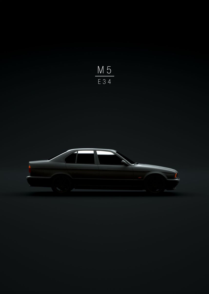 '1995 M5 E34' Poster, picture, metal print, paint by 21 MXM | Displate