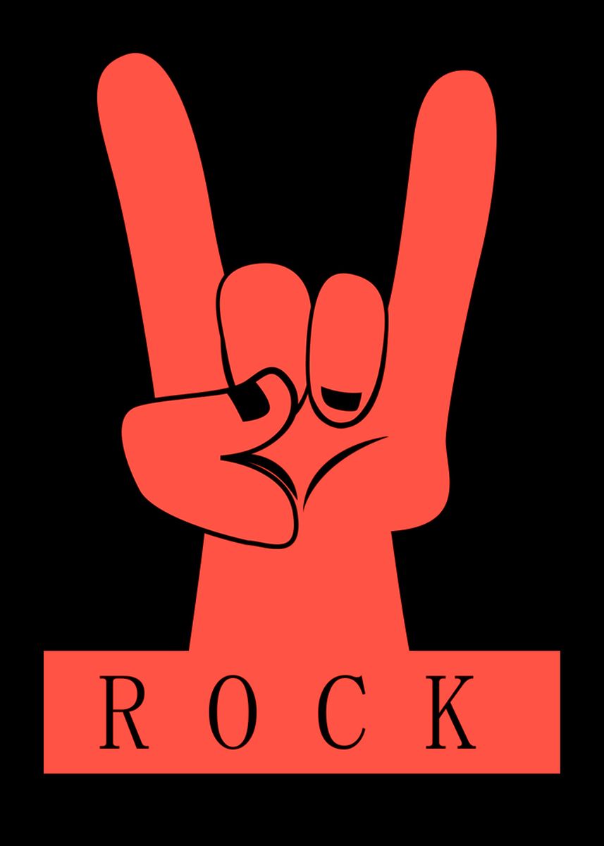 'Rock Hand Music' Poster by Max Ronn | Displate