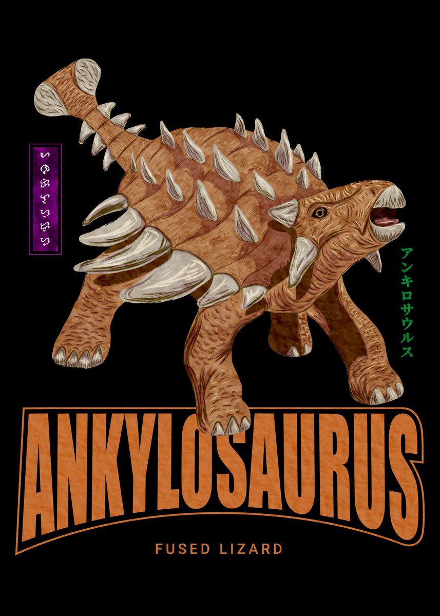 'Ankylosaurus' Poster, picture, metal print, paint by Thor Reyes | Displate