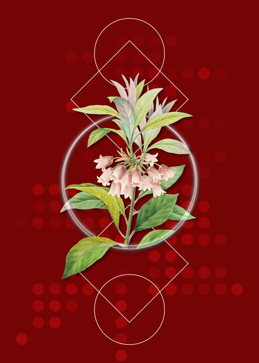 'Chinese New Year Flower' Poster by Holy Rock Design | Displate