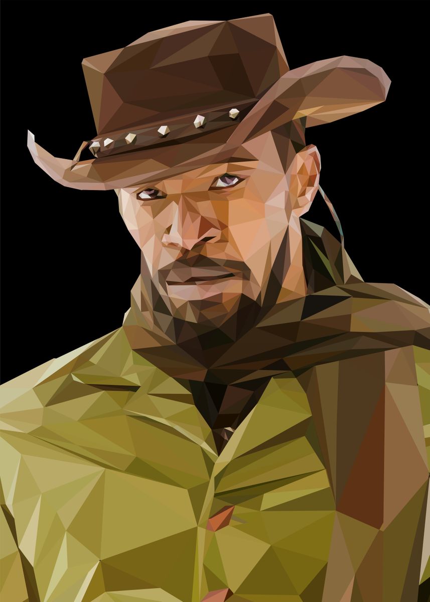 'Django Unchained' Poster, picture, metal print, paint by Lowpoly ...