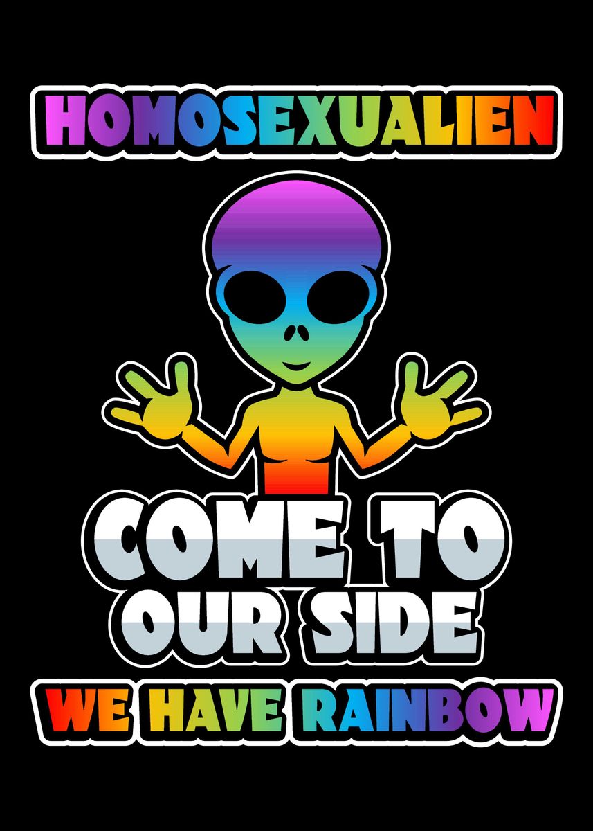'Gay Pride Alien' Poster by Michael | Displate