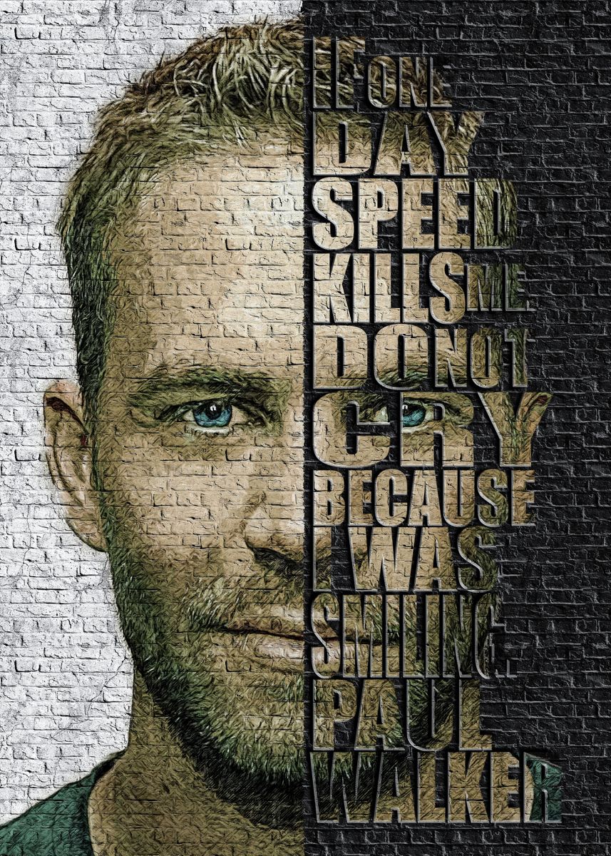 'Paul Walker' Poster by Displate Master | Displate