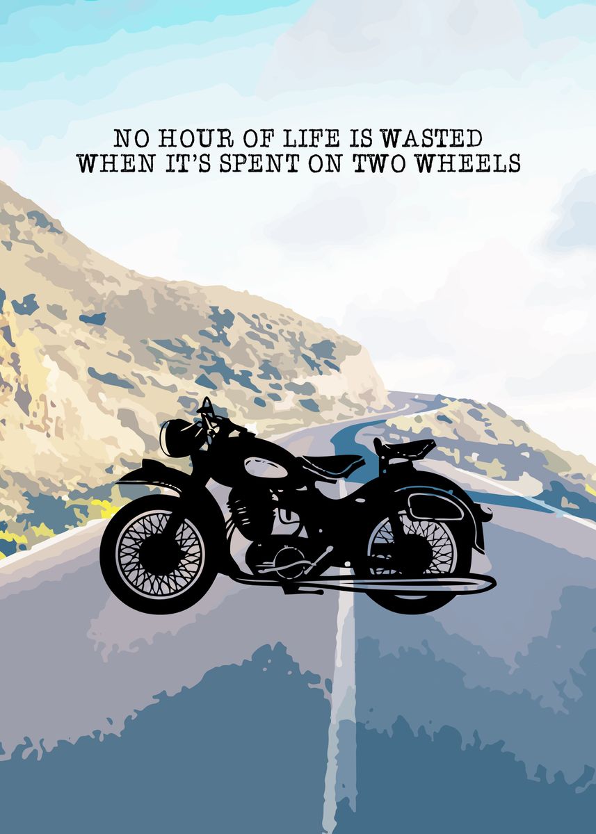 'Motorcycle Rider Wall Art' Poster by Decoratier Qwerdenker | Displate