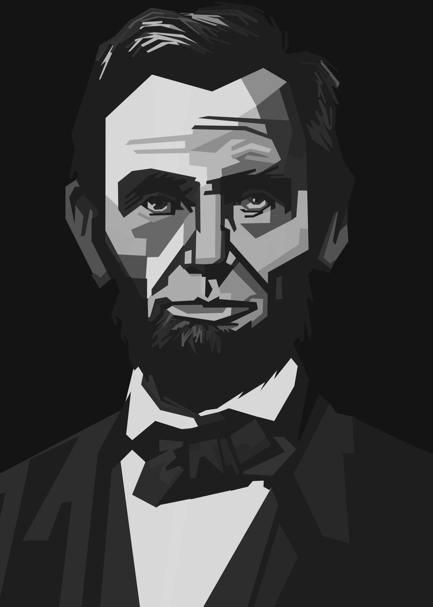 'Abraham Lincoln president' Poster, picture, metal print, paint by ...