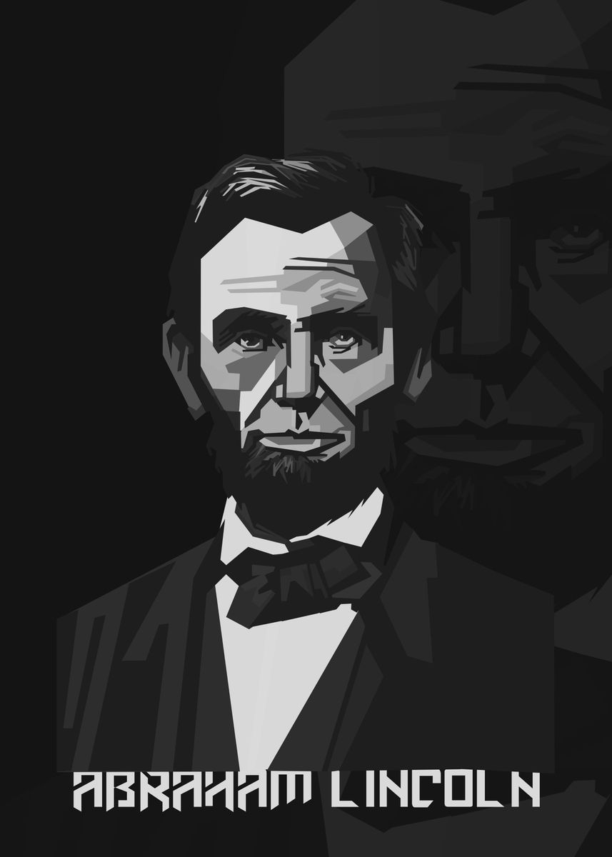 'america Abraham Lincoln' Poster, picture, metal print, paint by Mshel ...