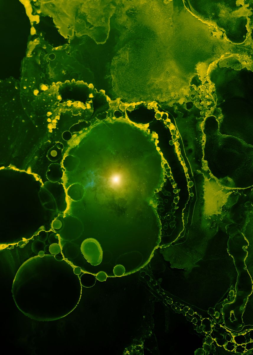 'Space swamp ' Poster, picture, metal print, paint by happyantsstudio ...