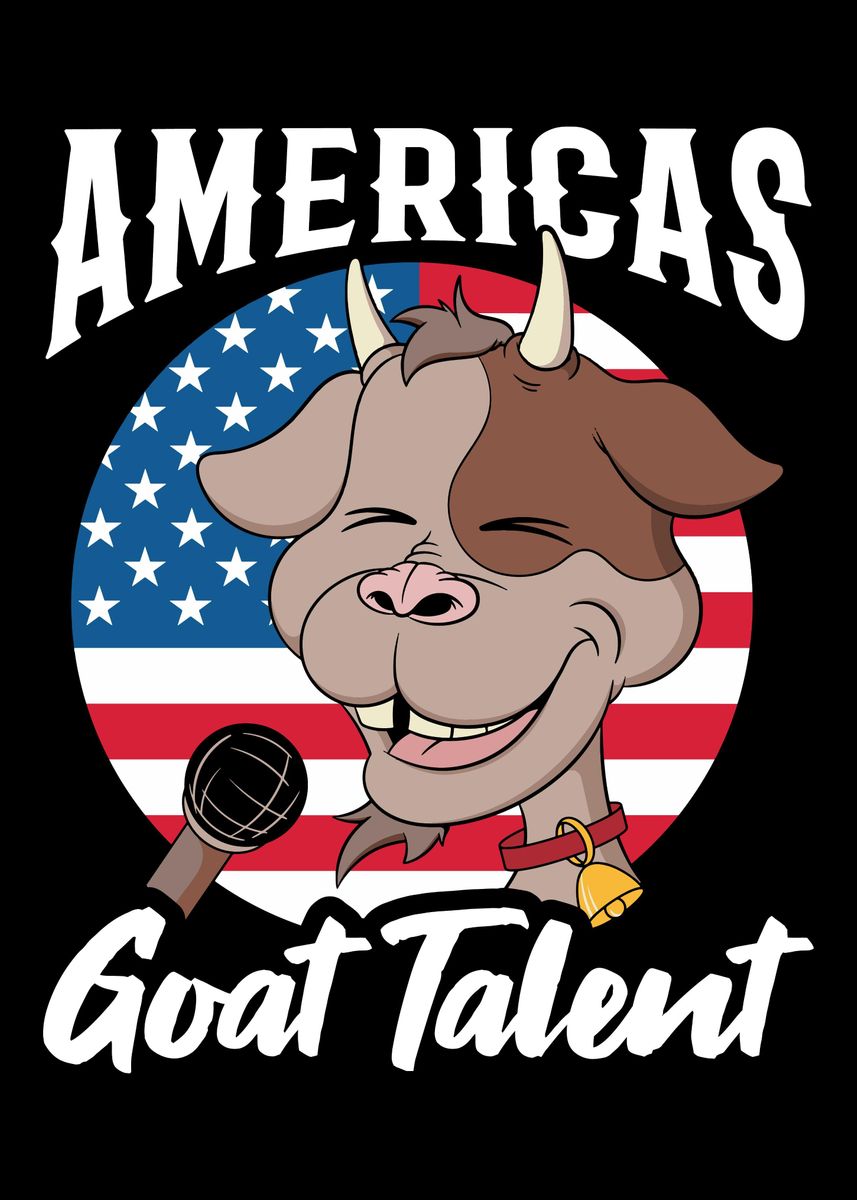 'Singing Goat Pun' Poster, picture, metal print, paint by Michael ...