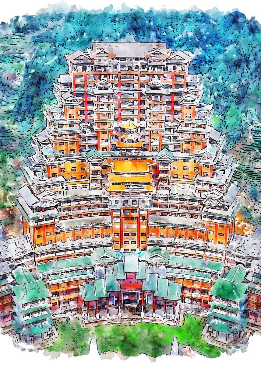 'Guizhou china' Poster, picture, metal print, paint by Michael I. Organ ...