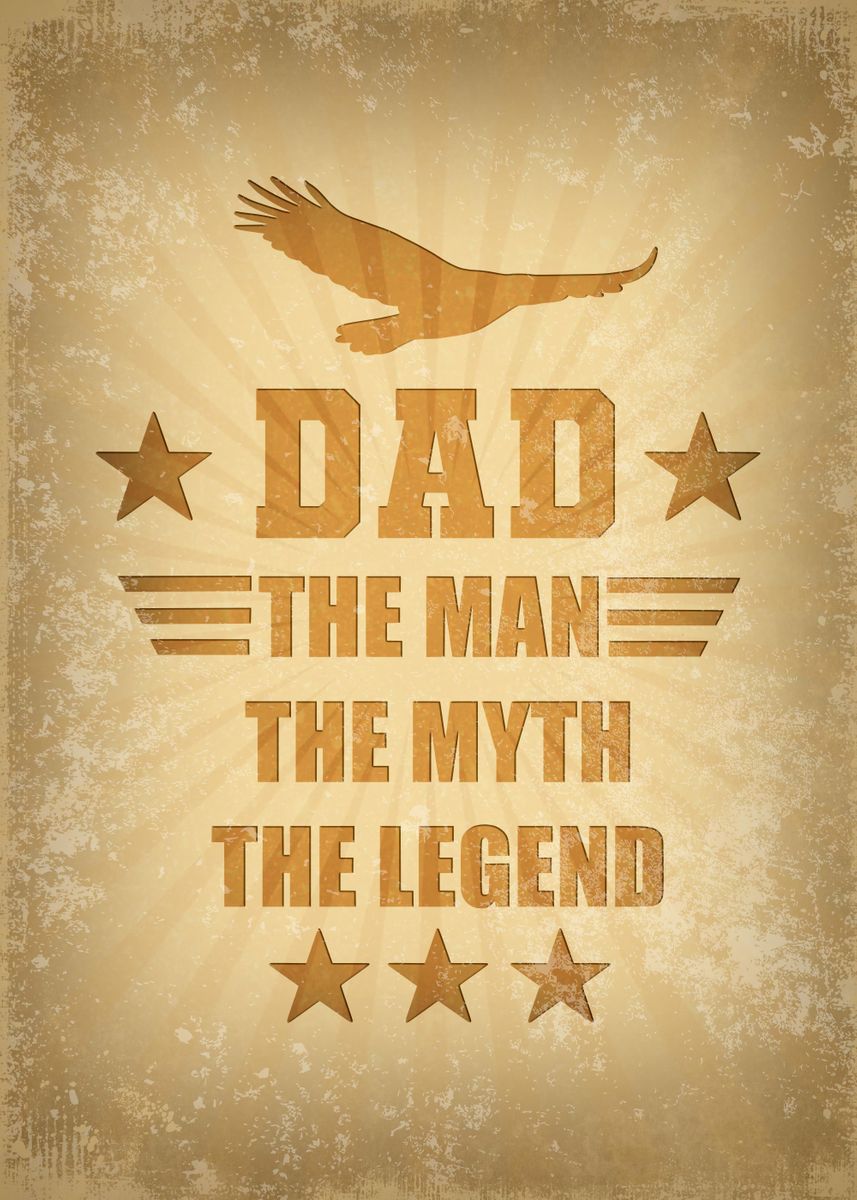 'Dad' Poster, picture, metal print, paint by Pete A Bryant | Displate