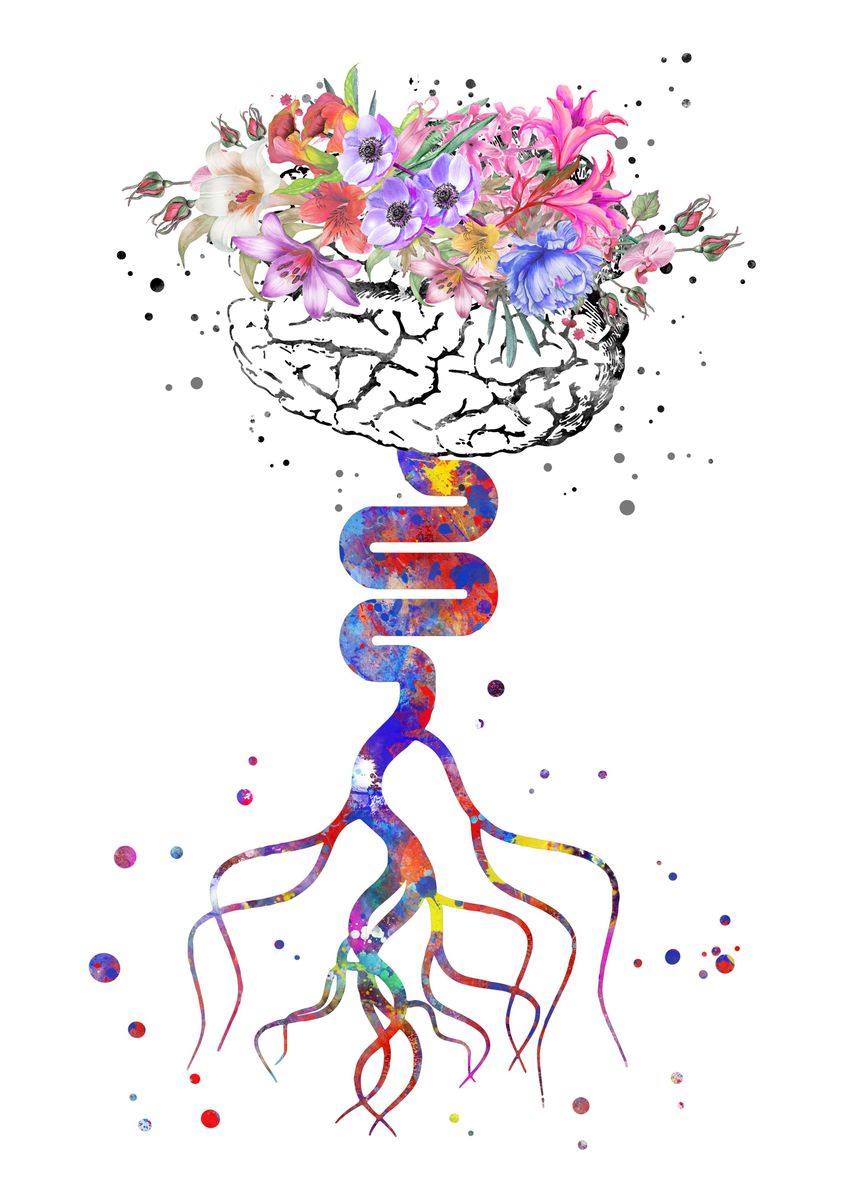 'Brain tree ' Poster, picture, metal print, paint by RosaliasArt | Displate