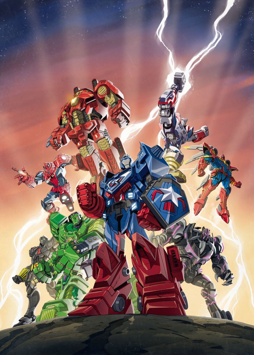 'The Avengers Mech Strike' Poster, picture, metal print, paint by ...