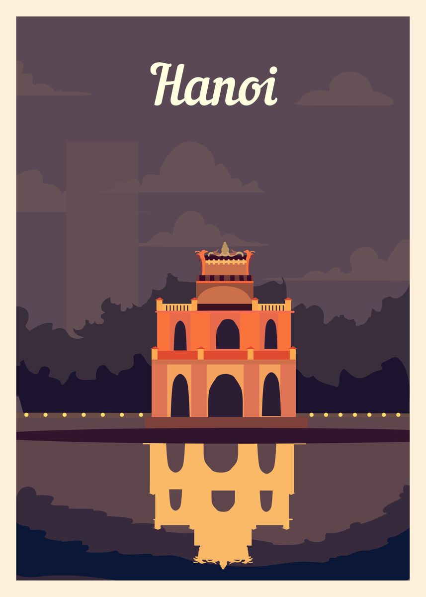 'Ha noi' Poster, picture, metal print, paint by Paul C. Lane | Displate