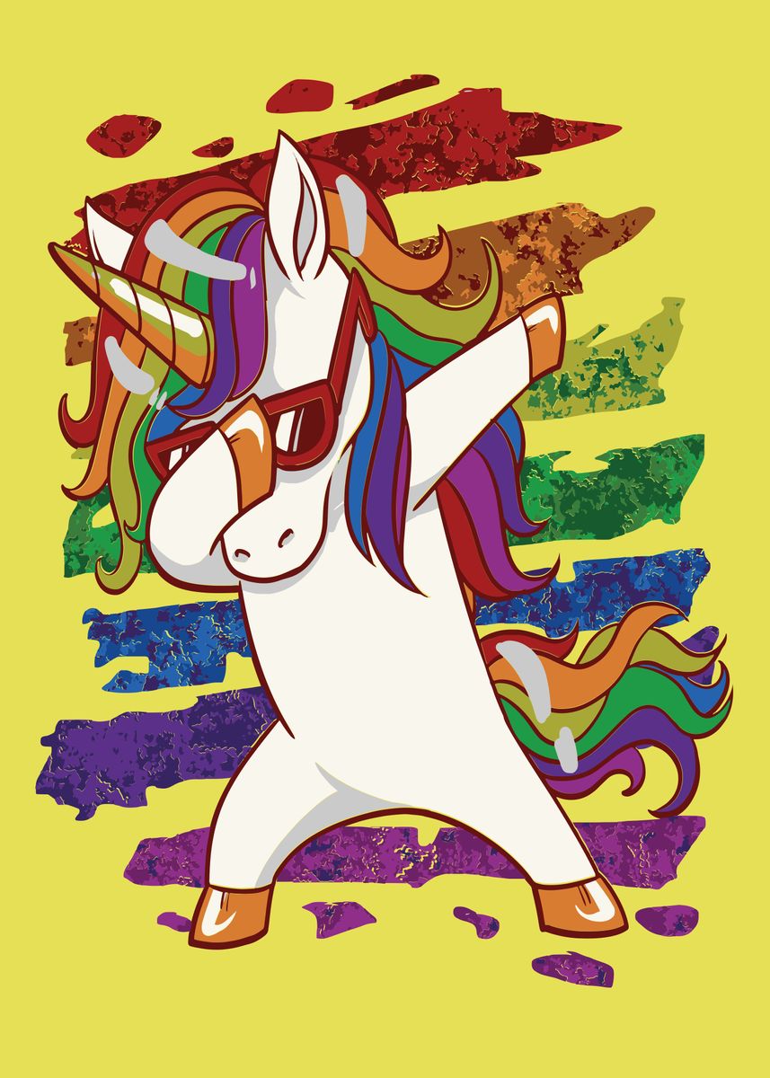 'Uni Dabs' Poster, picture, metal print, paint by Bombdesign | Displate