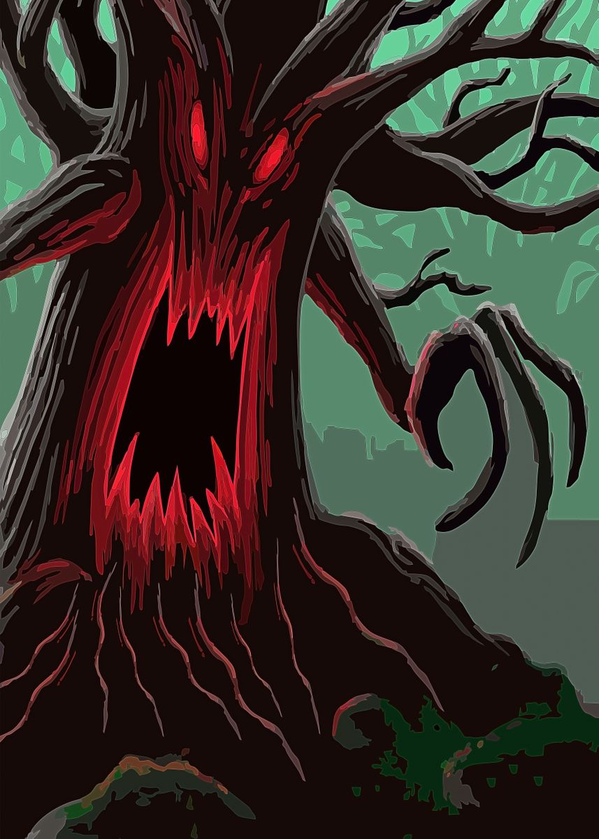 'scary tree' Poster, picture, metal print, paint by Manish Vishwakarma ...