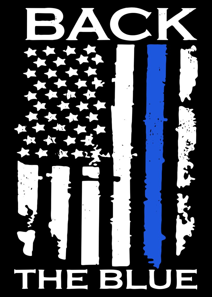 'back the blue' Poster by rasyid arsalafardhlan | Displate