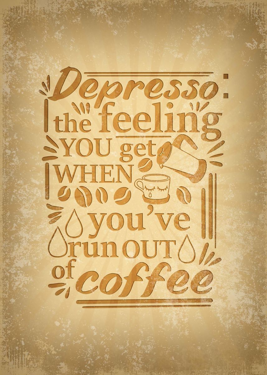 'Coffee' Poster by AK47 Creative | Displate