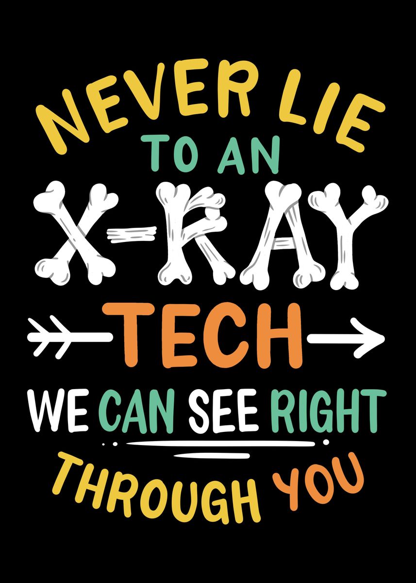 'Xray Tech radiographer' Poster, picture, metal print, paint by Mealla ...