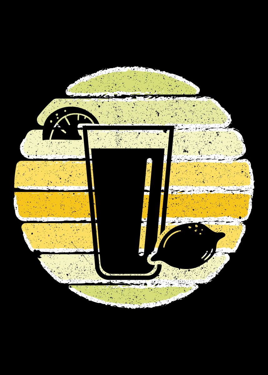 'Retro Lemonade Vintage' Poster, picture, metal print, paint by ...