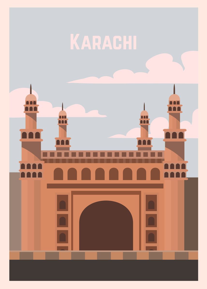 'Karachi ' Poster, picture, metal print, paint by Paul C. Lane | Displate