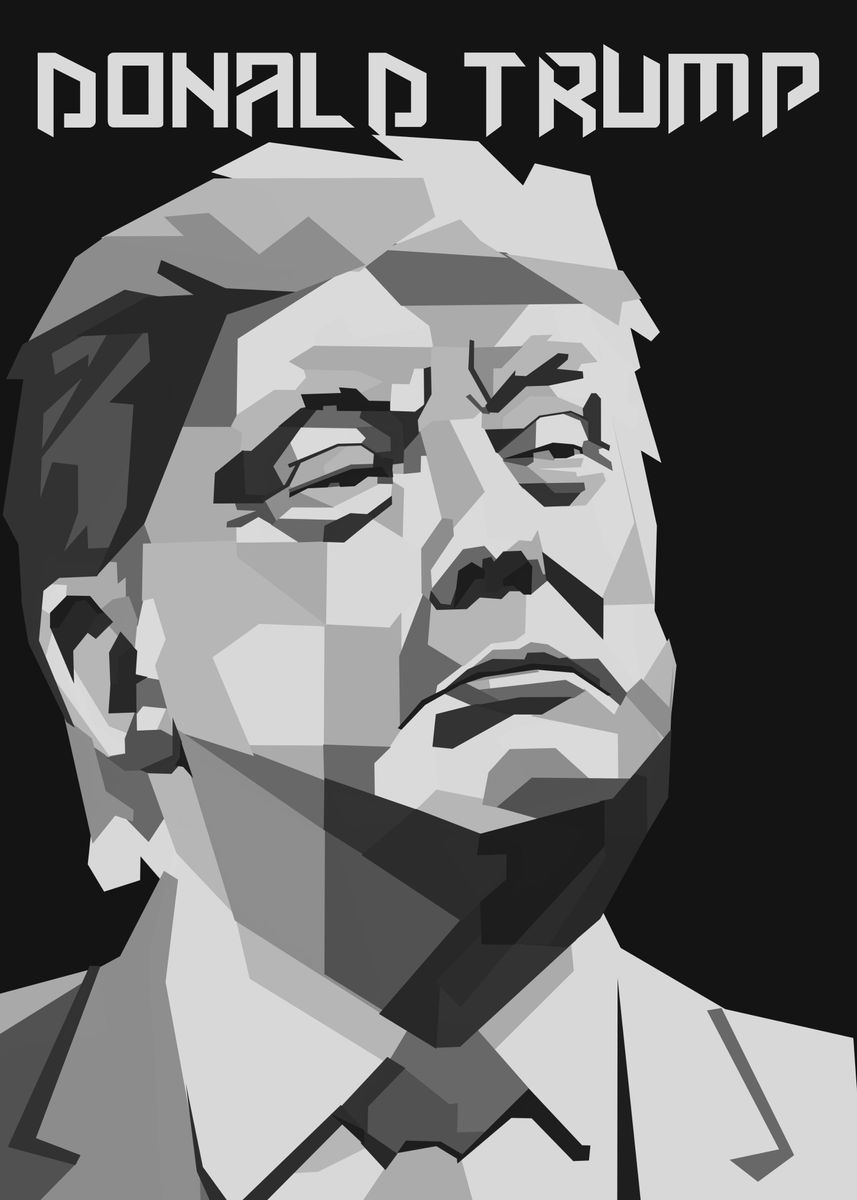 'donald trump american' Poster, picture, metal print, paint by Mshel ...