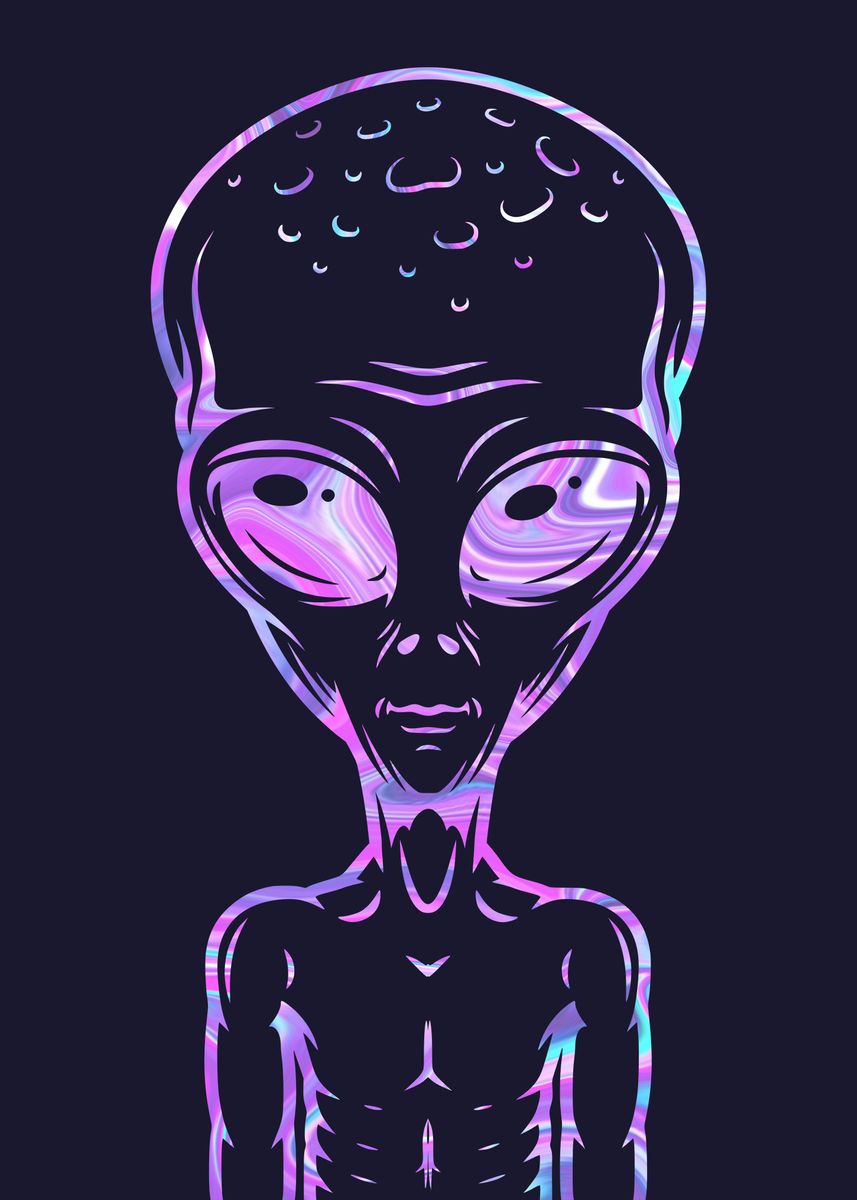 'hologram alien' Poster, picture, metal print, paint by chevia sss ...