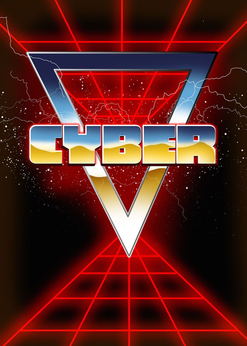 'Cyber Tech noir 80s' Poster, picture, metal print, paint by David ...