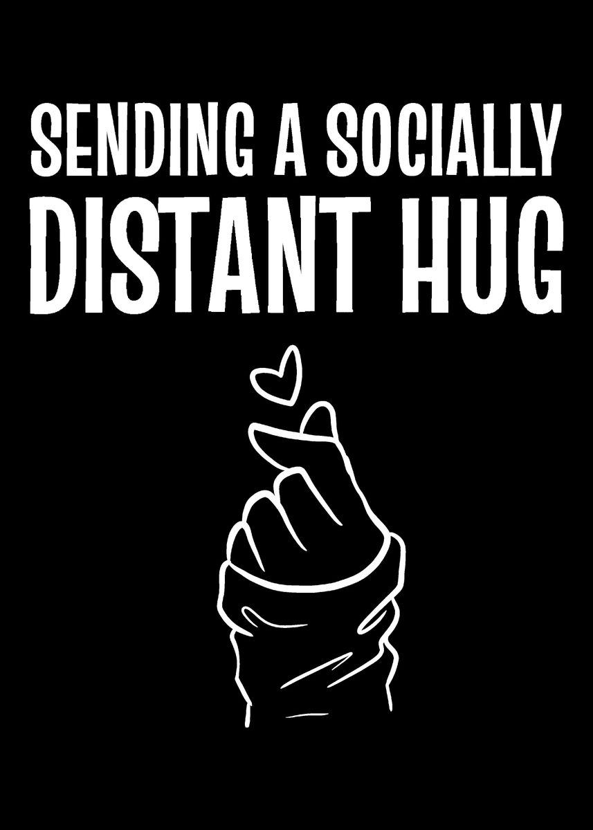 'Socially Distant Hug Sweet' Poster, picture, metal print, paint by ...