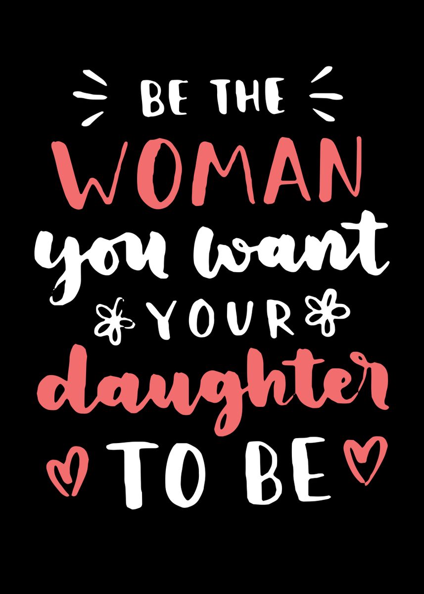 'Mother Role Model Daughter' Poster, picture, metal print, paint by ...