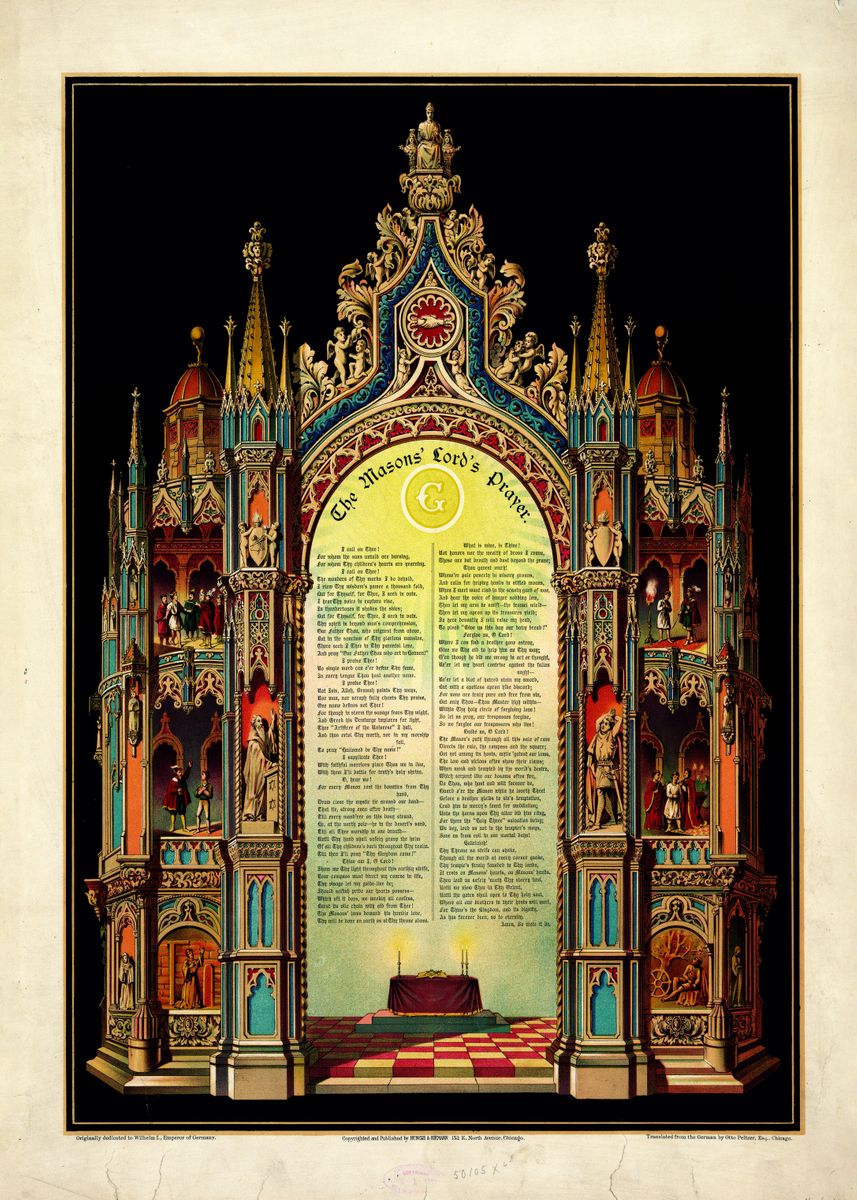 'The Masons Lords Prayer ' Poster, picture, metal print, paint by ...