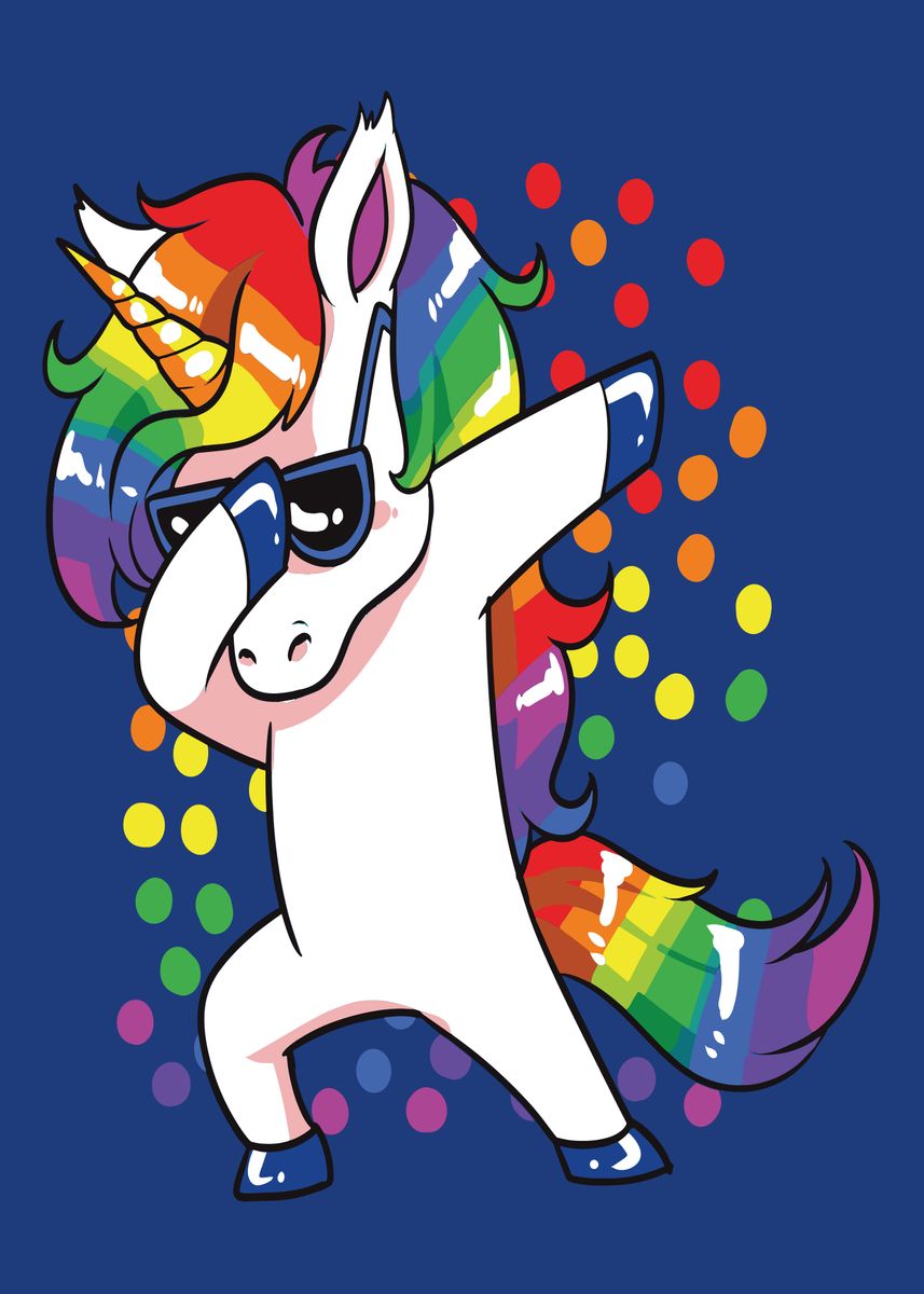 'Disco Dab' Poster, picture, metal print, paint by Bombdesign | Displate