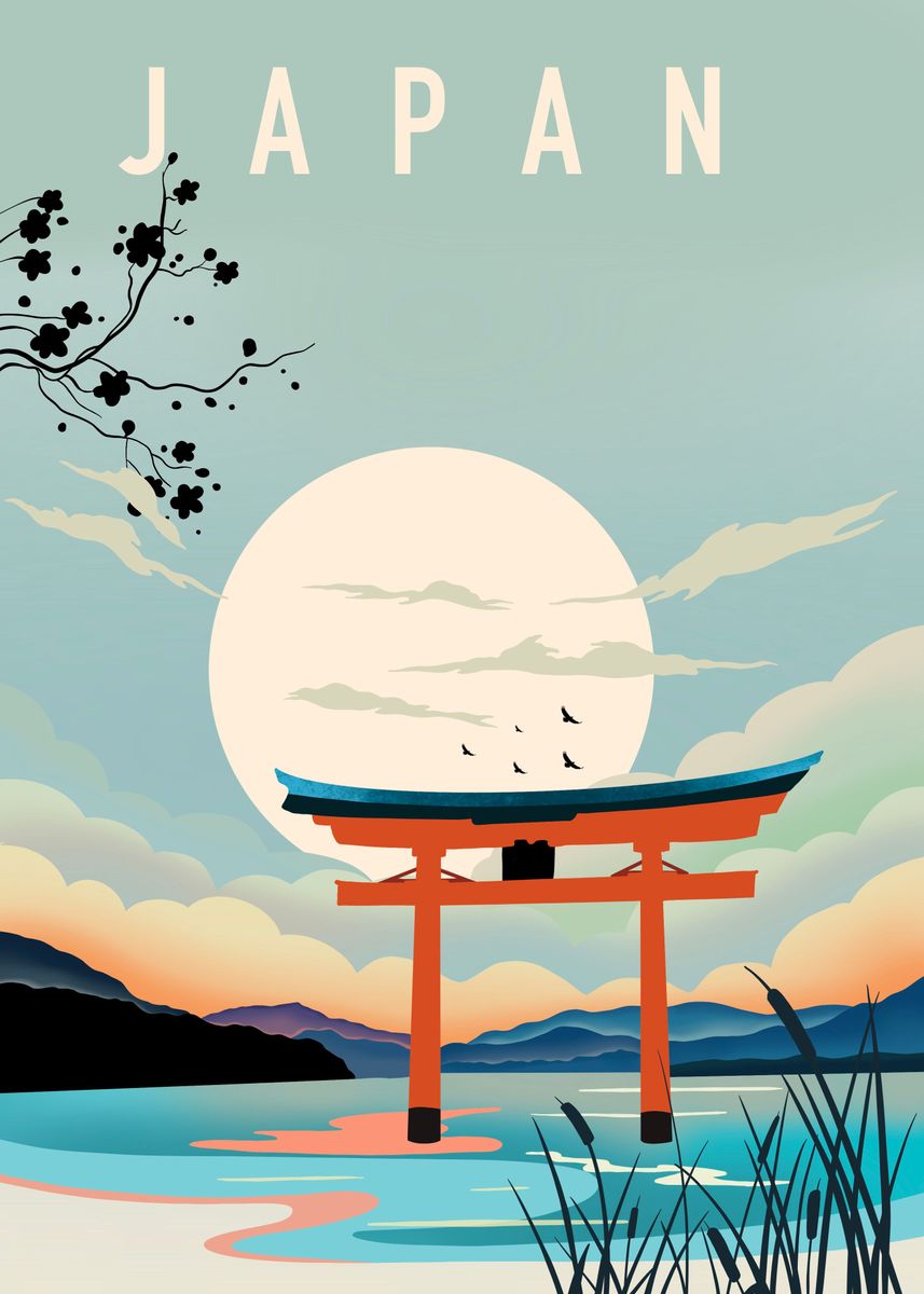 'Japanese art ' Poster, picture, metal print, paint by Mild pic | Displate
