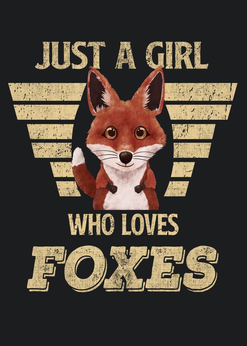 'Fox girl' Poster, picture, metal print, paint by XandYart | Displate