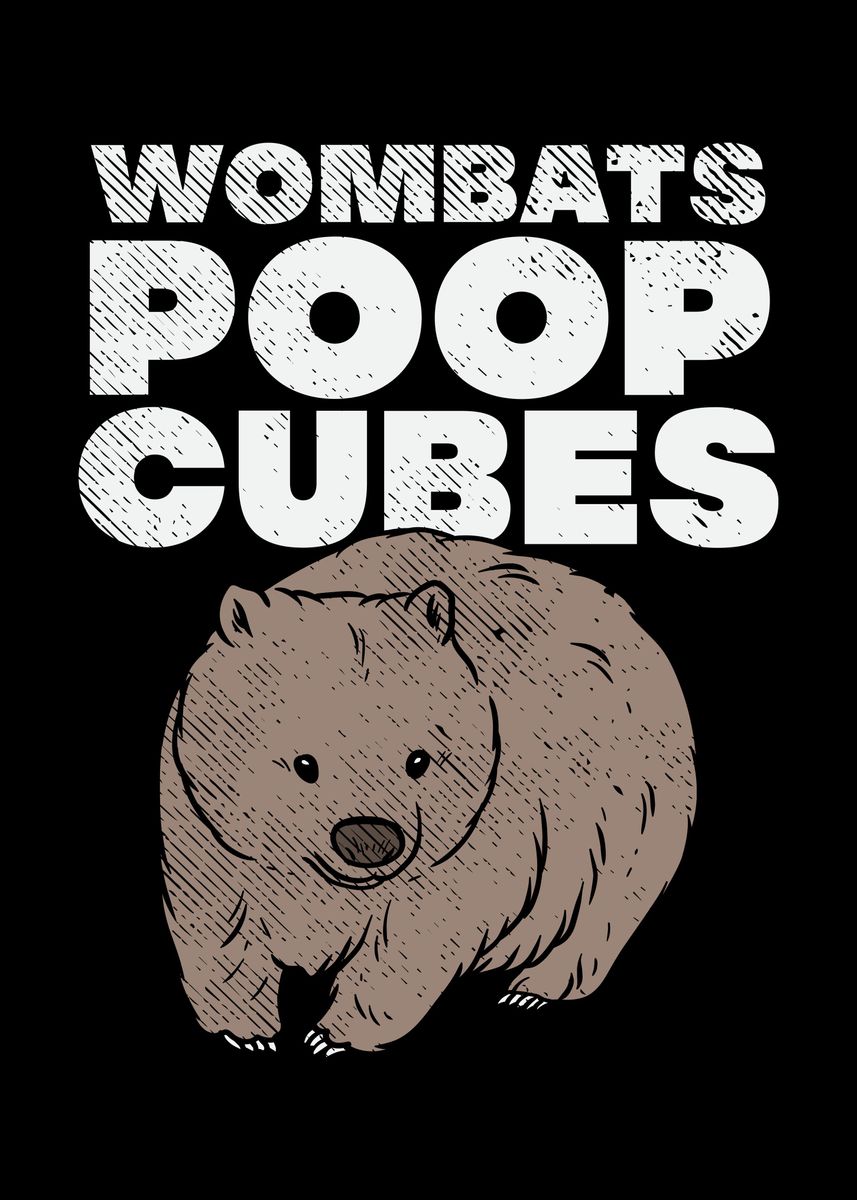 'Wombats Poop Cubes' Poster, picture, metal print, paint by Uwe Seibert ...