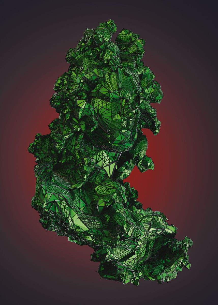 'EMERALD ROCK ' Poster, picture, metal print, paint by Gigi Gvalia ...