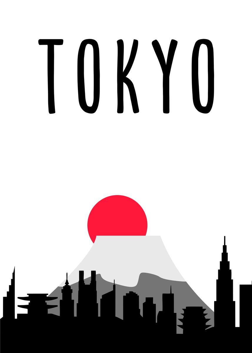 'Tokyo City Poster' Poster by Adi Murrokhim | Displate