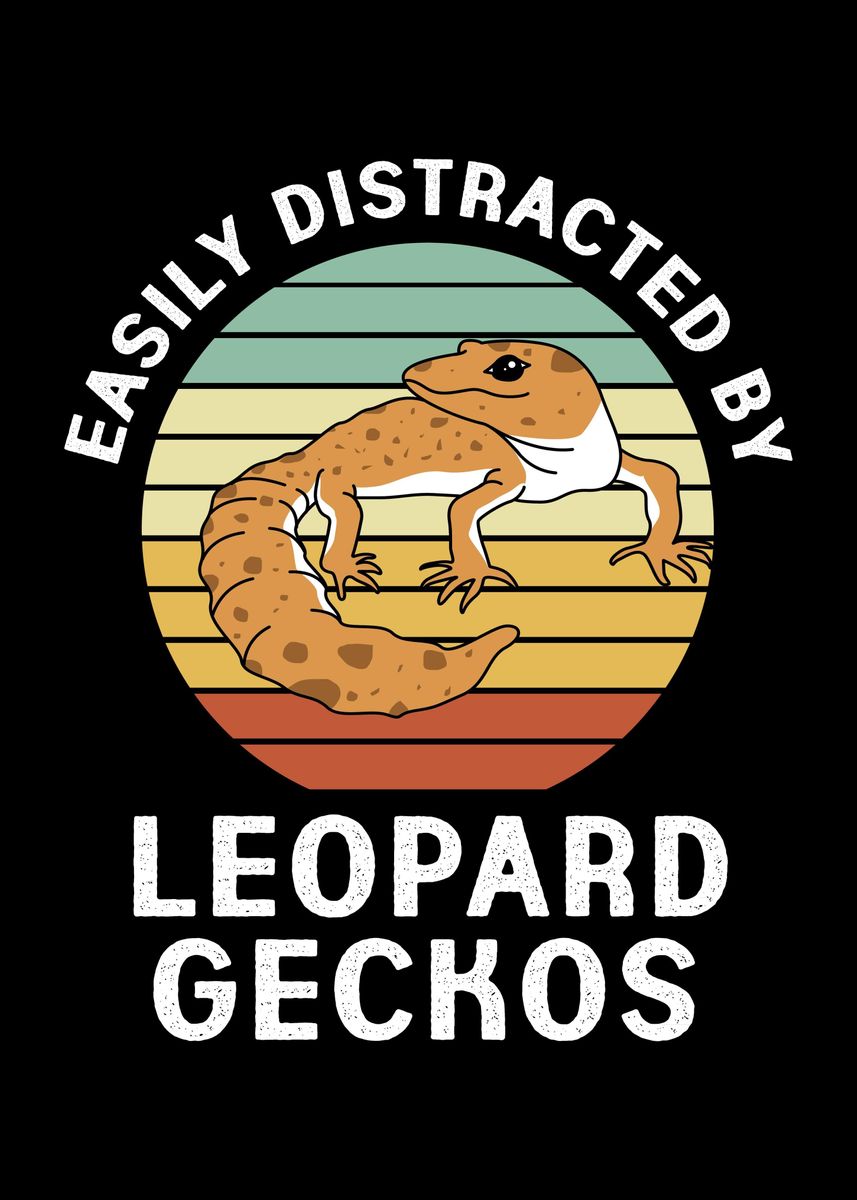 'Leopard Gecko Funny' Poster, picture, metal print, paint by FunnyGifts ...
