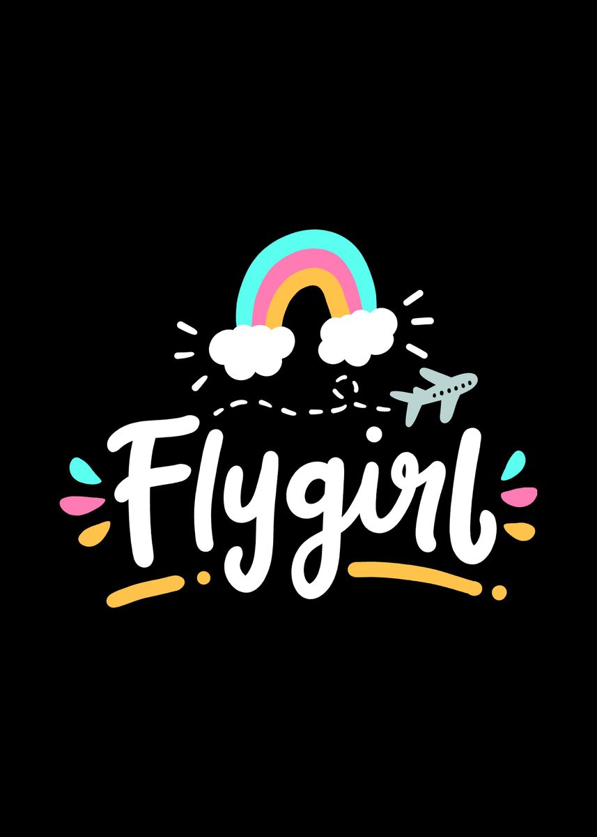 'Pilot Girl Aviation' Poster by Mealla | Displate