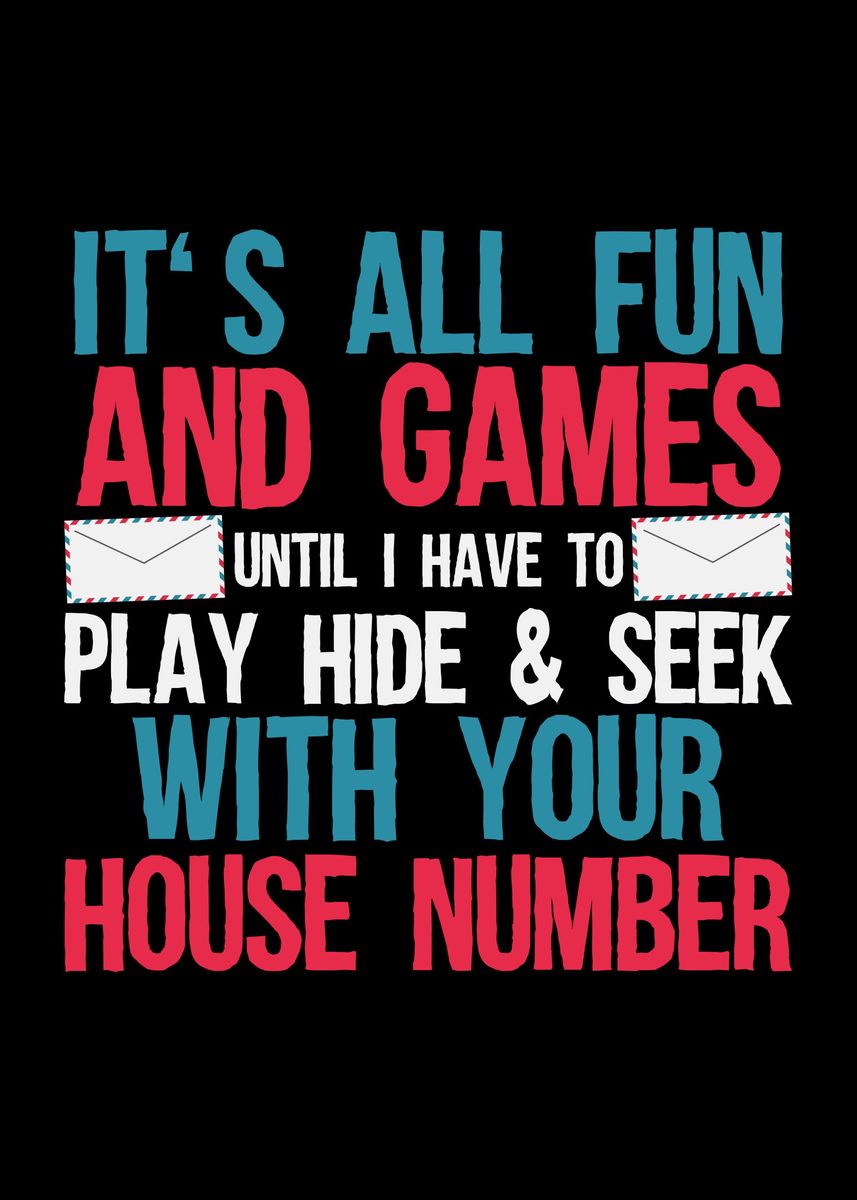 'Mail Carrier Joke Postman' Poster, picture, metal print, paint by ...