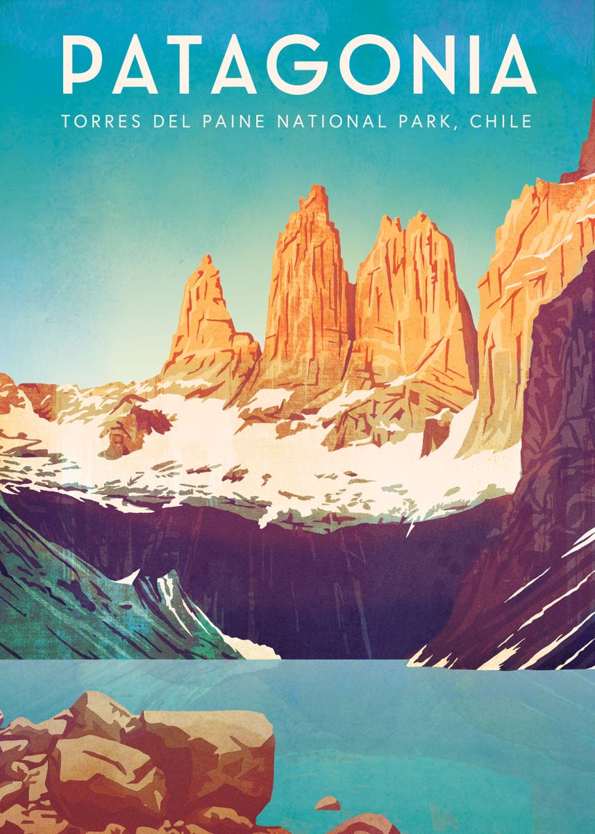 'Patagonia Chile ' Poster, picture, metal print, paint by Missy Ames ...