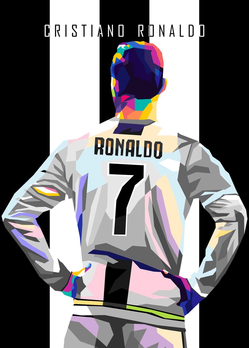 'C Ronaldo In Wpap Pop Art' Poster, picture, metal print, paint by ...