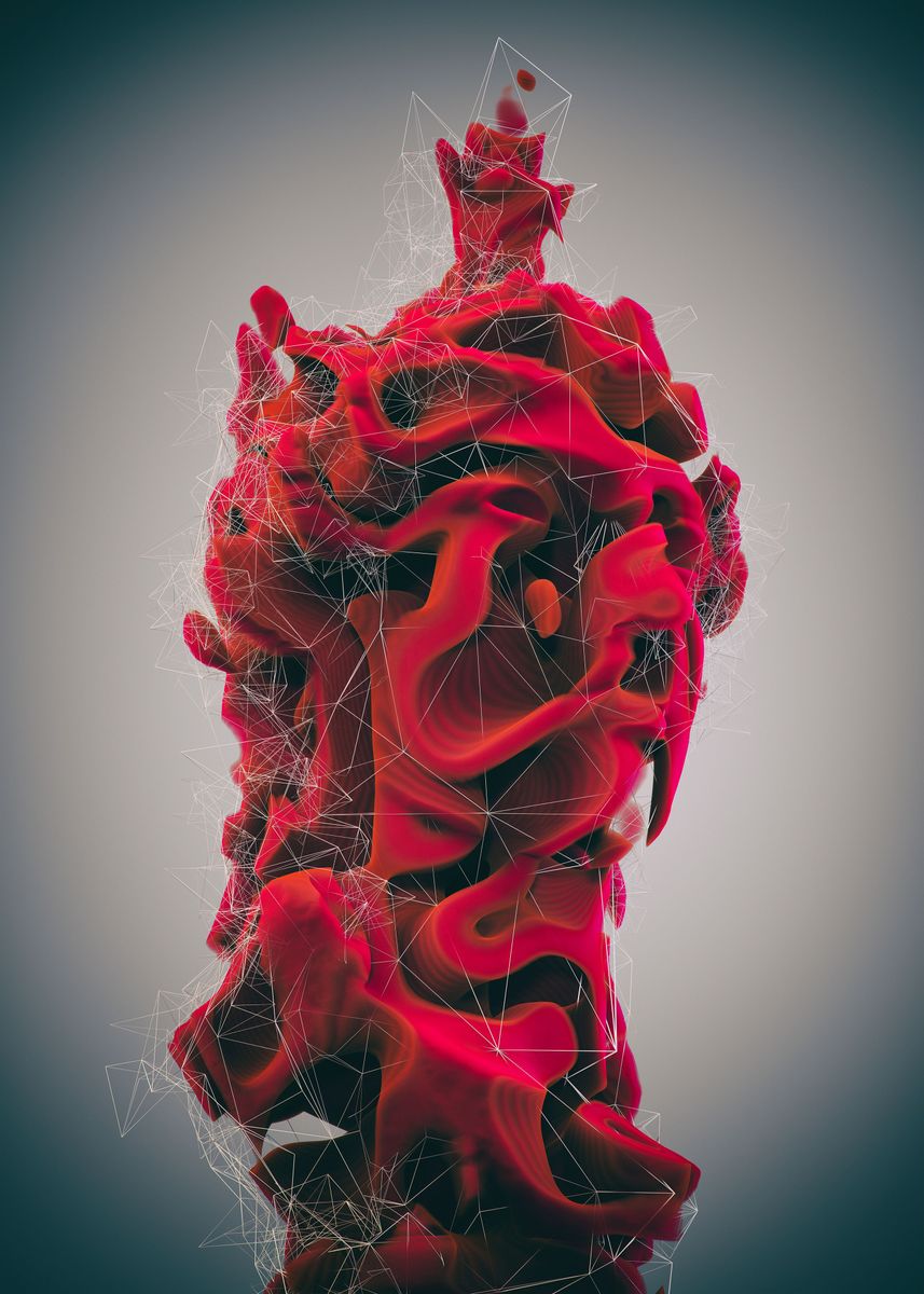 'RED GUARDIAN ' Poster, picture, metal print, paint by Gigi Gvalia ...