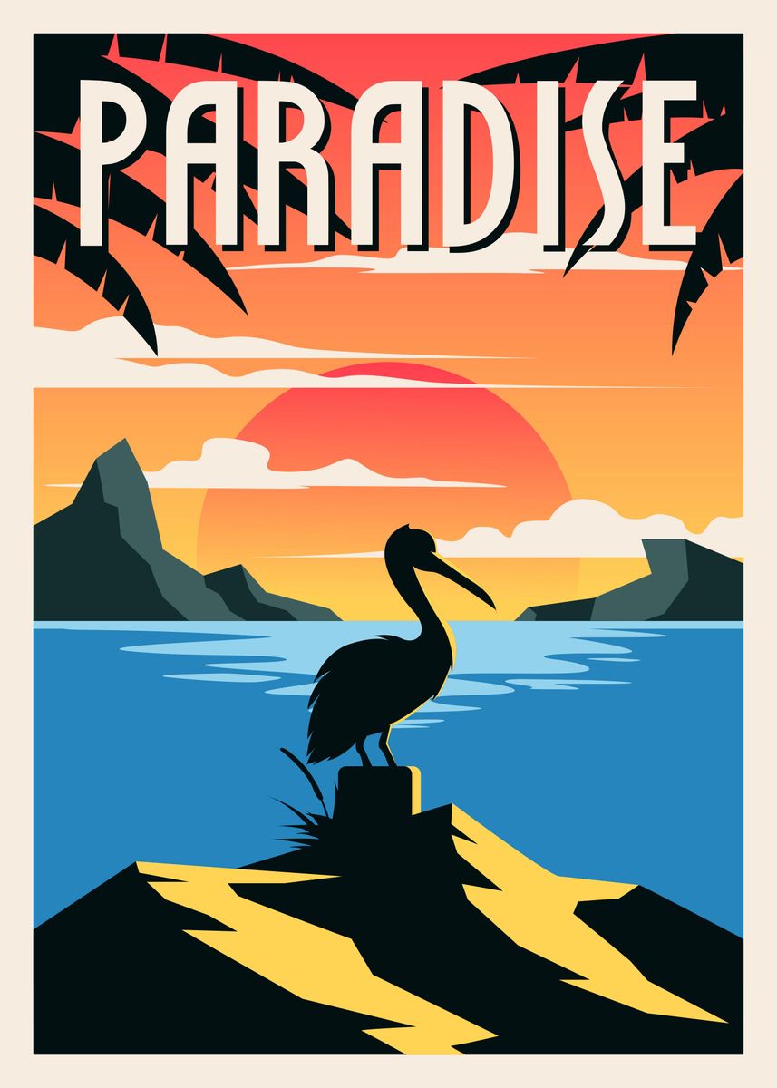 'Paradise beach' Poster, picture, metal print, paint by Paul C. Lane ...